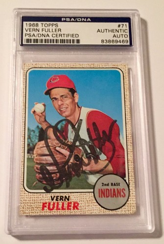 1968 Topps Vern Fuller Cleveland Indians Signed Rookie Card PSA/DNA ...