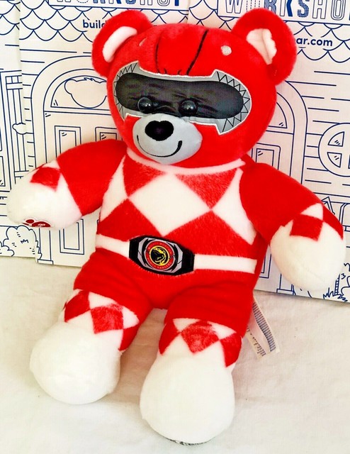 Build A Bear Power Rangers Plush Red Ranger Saban Doll Limited Edition ...