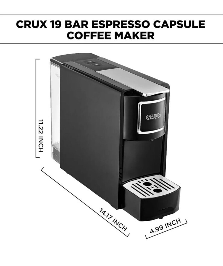 Crux Espresso Coffe Maker For Nespresso Pods, Programmable Espresso ...