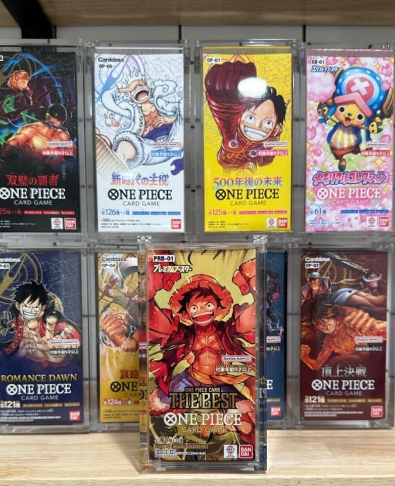 One Piece Japanese Booster Box Acrylic display case OP-1,2,3,4,5,6,7,8 ...