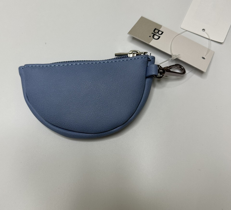 Nordstrom BP Half Moon Pouch Blue Coin Purse With Clip | eBay