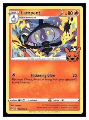 Lampent Halloween Pikachu Stamped Pokemon TCG Card 025 | eBay