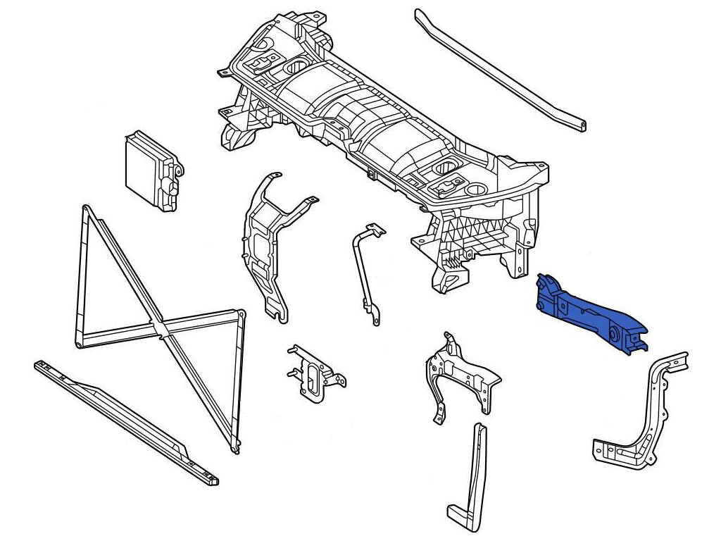 FÜR MERCEDES GLS X167 2019- STOßSTANGENHALTER HALTER LINKS OEM ...