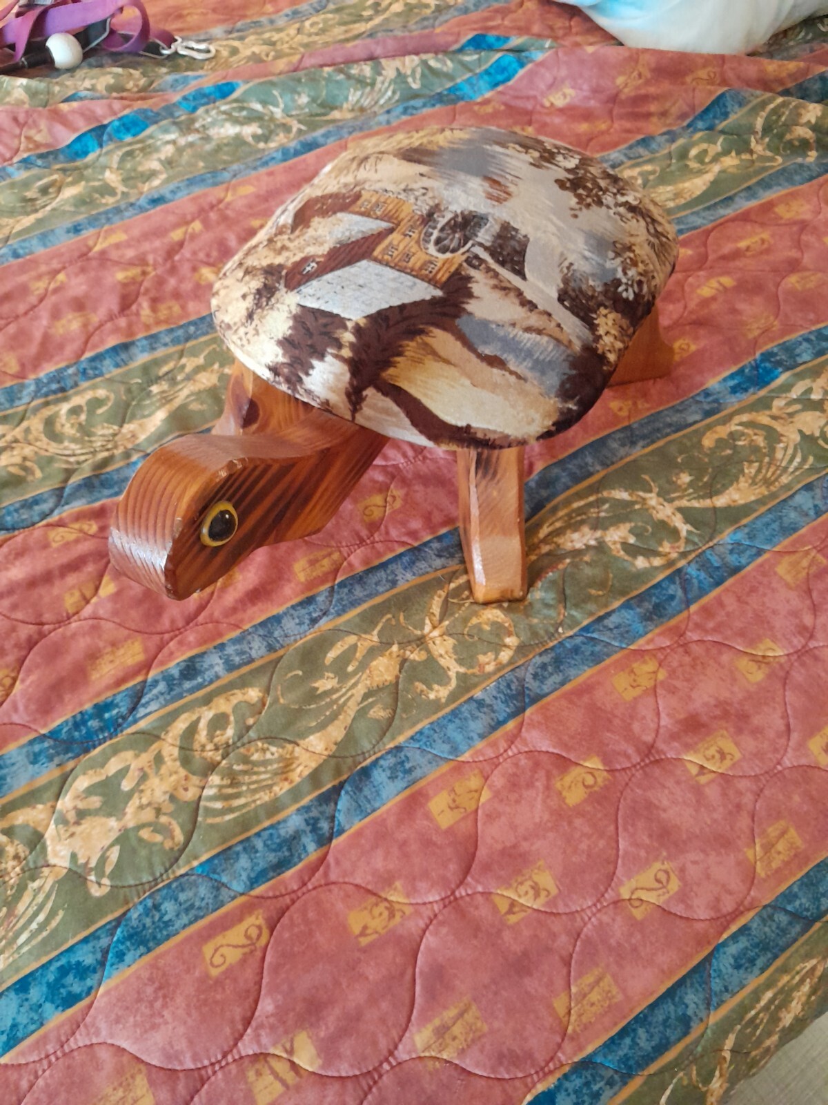Vintage Turtle Footstool Upholstered, Nice Condition, Vintage piece | eBay