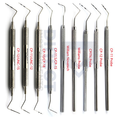 Dental Periodontal Probes Examination Tooth Probing Pocket Depth ...