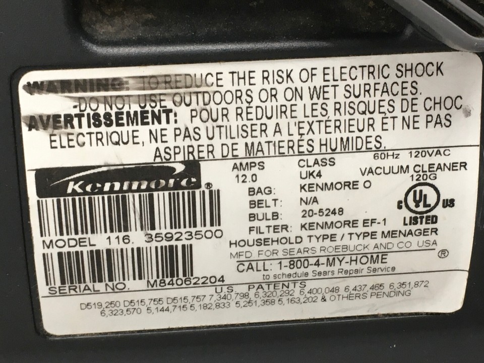 Kenmore Upright Vacuum Progressive Direct Drive - InteliClean w Handi ...