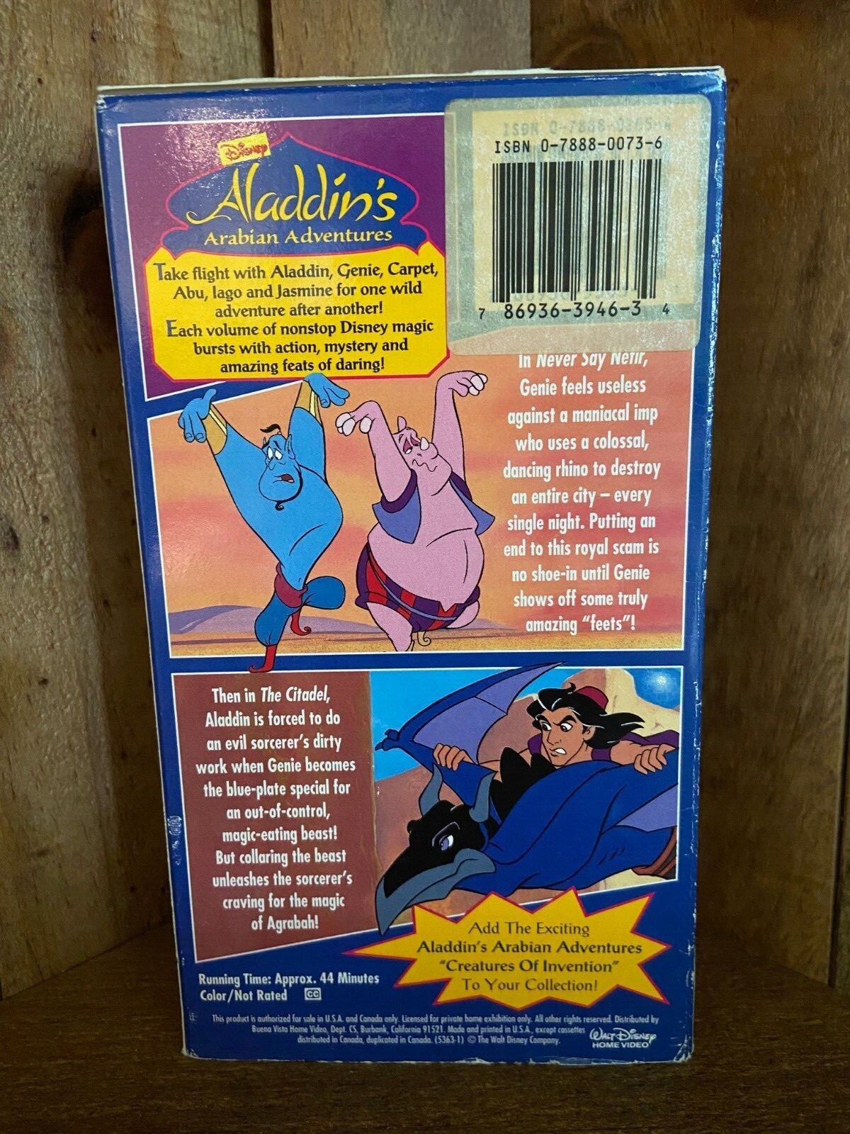Aladdins Arabian Adventures Magic Makers Vintage Paper Case Vhs