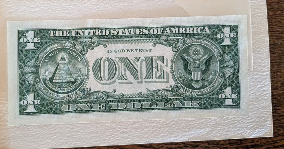 $1 JOSEPH W. BARR AUTOGRAPHED 1963-E Series B FRN Appears uncirculated ...