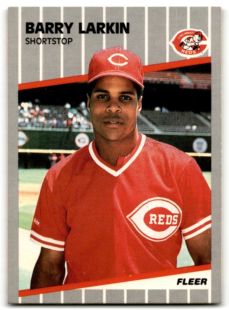 1989 Fleer Barry Larkin Cincinnati Reds 164 Ebay