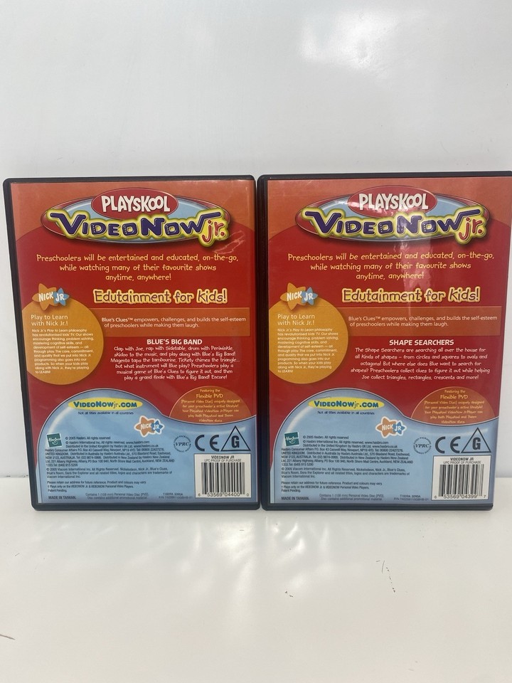 Playskool Video Now Jr Sesame Street Blues Clues Dora 2005 PVD 7 Discs ...