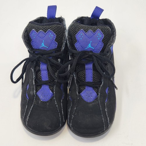 Nike Air Jordan True Flight Black Purple Sneaker Toddler Size 9C High ...