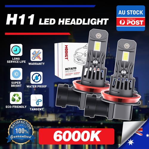 2Pcs H11 LED Headlight For 2008-2016 Freightliner Cascadia Commercial ...