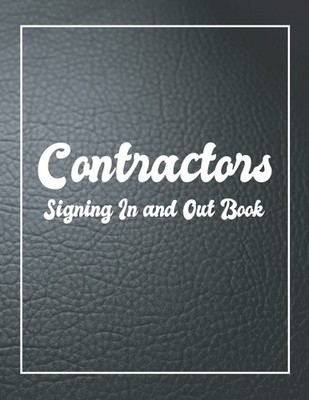 Contractors Signing In and Out Book Visitor and Contractor Sign In Book ...