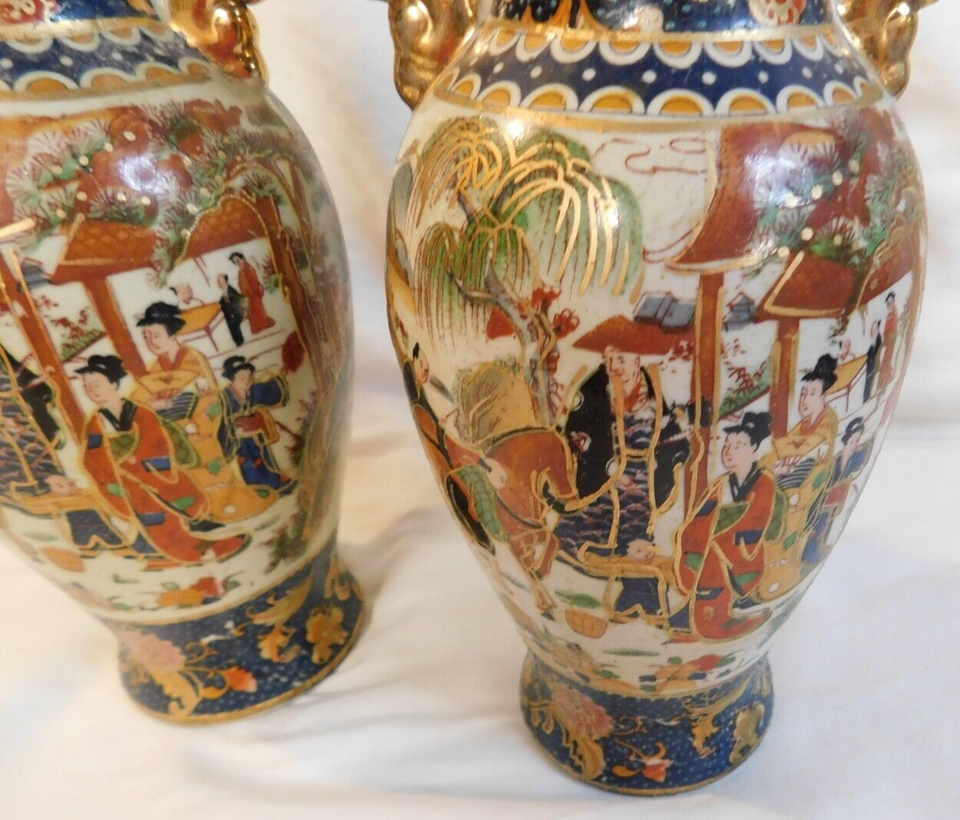 STUNNING~ZHONG GUO ZHI ZAO~ PAIR OF CHINESE VASES~MADE IN CHINA GOLD ...