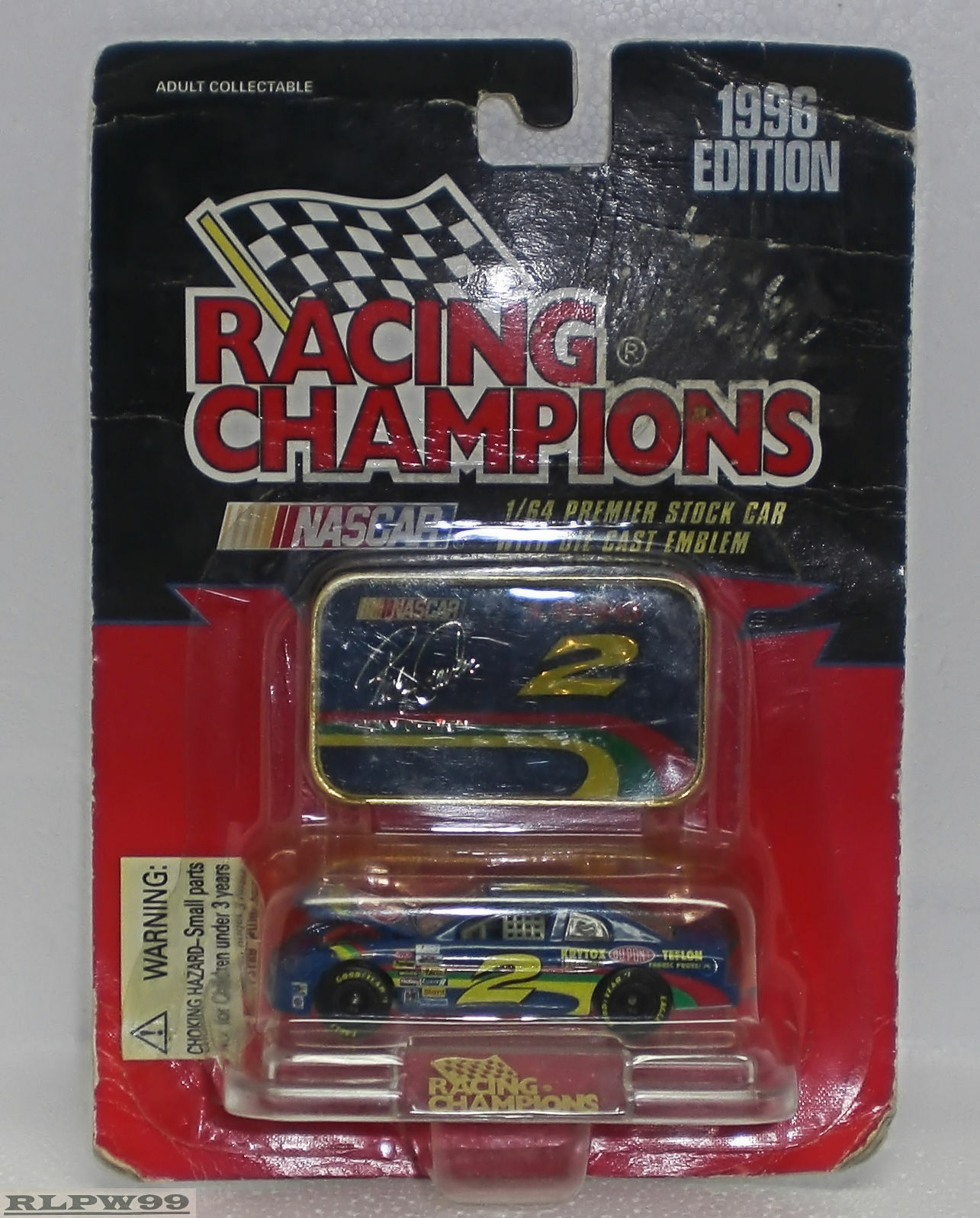 RACING CHAMPIONS NASCAR 1/64 PREMIER STOCK CAR & DIE CAST EMBLEM 1996 ...