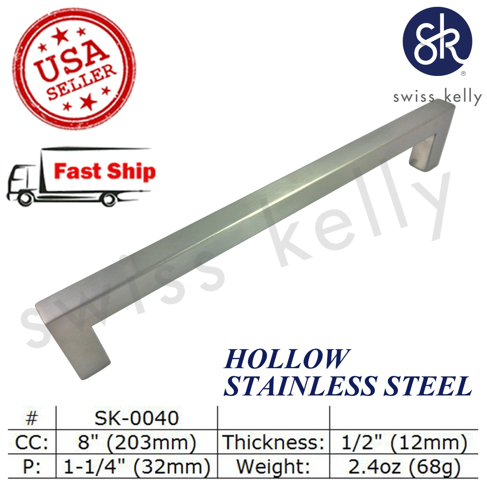 Swiss Kelly Hardware Hollow Stainless Steel Kitchen Cabinet Handles ...