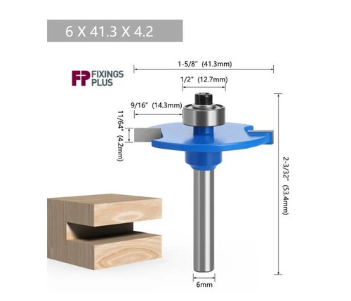 6mm Shank T-Sloting Biscuit Joint Slot Cutter Jointing Slotting Router ...