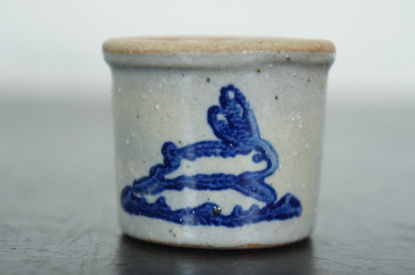 1990 Miniature Salt Glazed Stoneware Dollhouse Rabbit Bunny Crock 2" | eBay