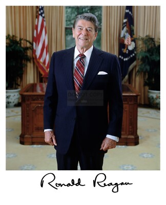 PRESIDENT RONALD REAGAN OFFICIAL PORTRAIT AUTOGRAPHED 8X10 PHOTO | eBay
