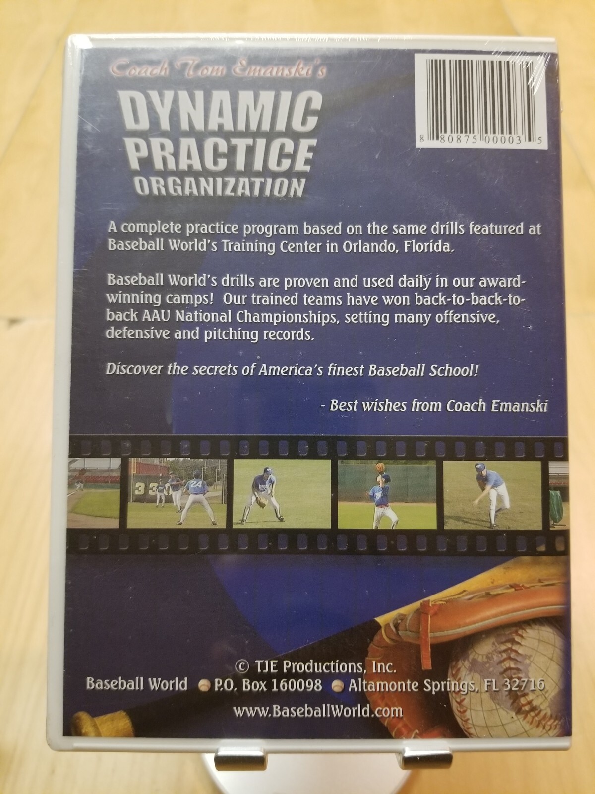 Baseball Worlds Dynamic Practice Organization DVD Tom Emanski for sale ...