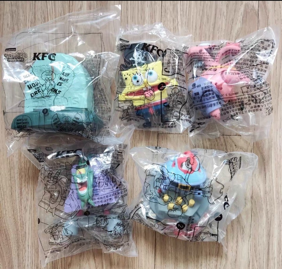 2024 KFC SpongeBob Character Halloween Happy Meal Toys Completed 5 PCS ...
