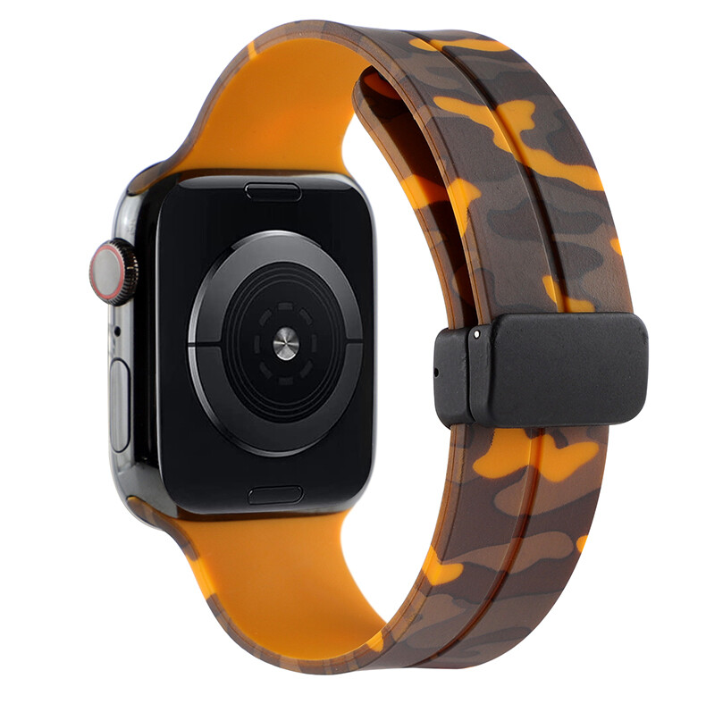 Camouflage Silicone Band Strap for Apple Watch Ultra 8 7 6 5 4 SE 44/41 ...