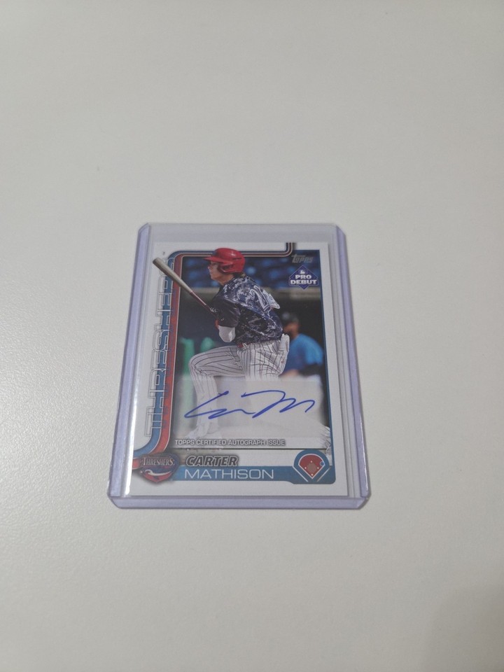 2025 Topps Pro Debut - Carter Mathison #PD-88 Autographs (AU, RC) | eBay