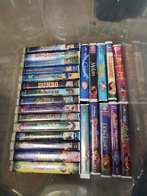 Walt Disney's Animation VHS Lot of 25 -- Masterpiece, Black Diamond ...