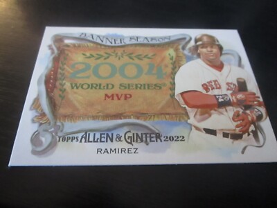 MANNY RAMIREZ 2022 topps allen & ginter BANNER SEASON INSERT CARD #BS ...