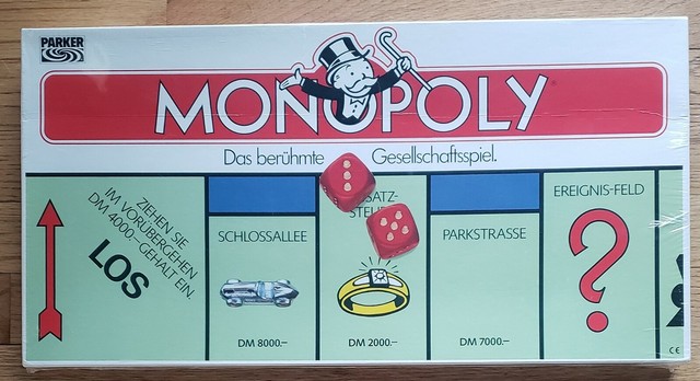 Vintage 1992 German Edition Monopoly Parker Brothers Board Game RARE ...