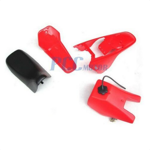 RED PLASTIC FENDER KIT FOR PW80 COYOTE 80 TANK SEAT RED | PS50