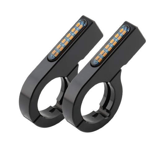 2X Front Motorcycle 58mm Fork LED Ambe Turn Signal Light Indicator Fork ...