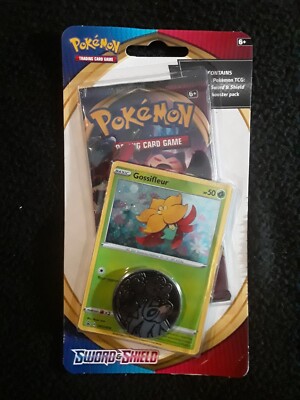 Pokemon blister pack with coin. Glossifleur Sword & Shield. Factory ...