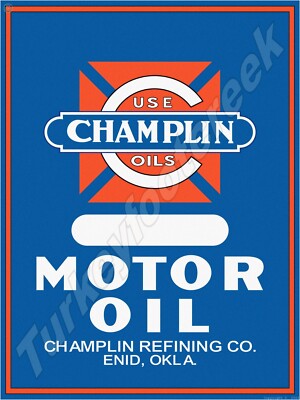 Champlin Motor Oil Metal Sign 3 Sizes to Choose From | eBay