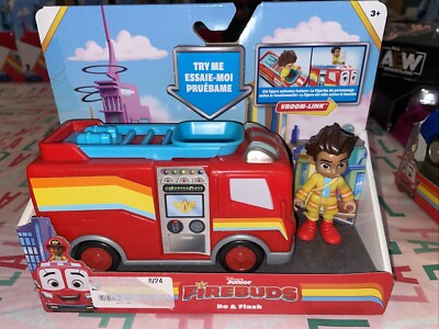 Disney Junior Firebuds, Bo and Flash, Action Figure and Fire Engine ...