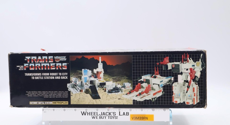 Metroplex RT W/BOX & INSERT 100% Complete 1985 Vintage G1 Transformers ...