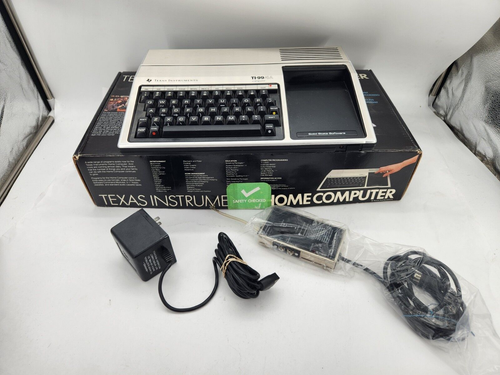 Texas Instruments Ti-99/4A (PHC004A) Vintage Home Computer Box & Power ...