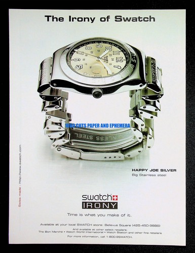 Swatch Irony Wrist Watch 1999 Trade Print Magazine Ad Poster ADVERT | eBay