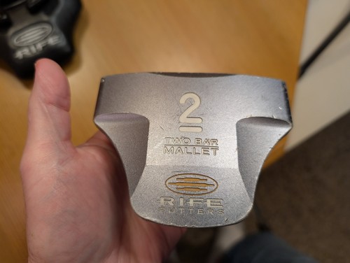 RIFE GOLF 2 Two Bar Mallet Putter Steel Shaft 35" RH w/ Head Cover ...