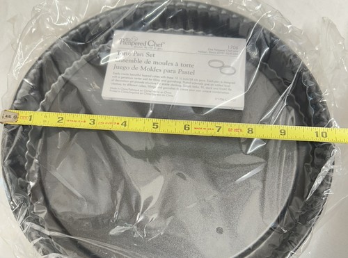 Pampered Chef Torte Pan Set Round with Fluted sides #1706 New In Box | eBay