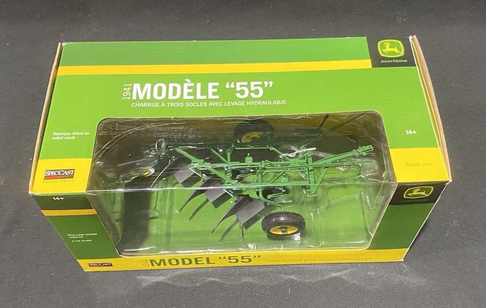 Speccast 1/16 John Deere 1941 Model "55" Three Bottom Plow w/ Hydraulic ...