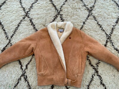 Split Ends LTD VintageTan Leather and Wool Jacket Made in Uruguay Small ...