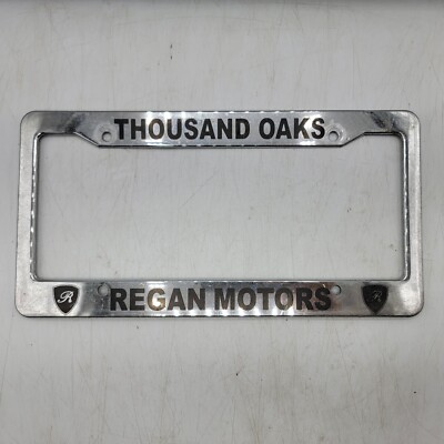 Thousand Oak Regan Motors Silver Plastic License Plate Frame California ...