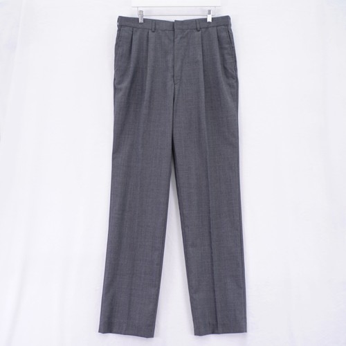 Stafford Gray Worsted Wool Polyester Nailshead Dress Pants Trousers 36 / 37 Long | eBay