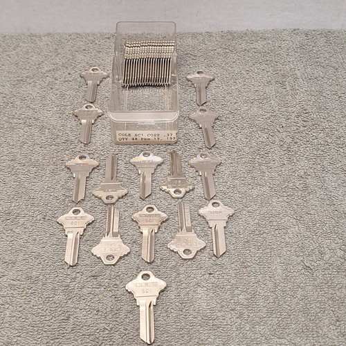 Vintage Cole SC1 Cleveland Ohio Key Blanks Lot Of 35 USA NOS Locksmith ...