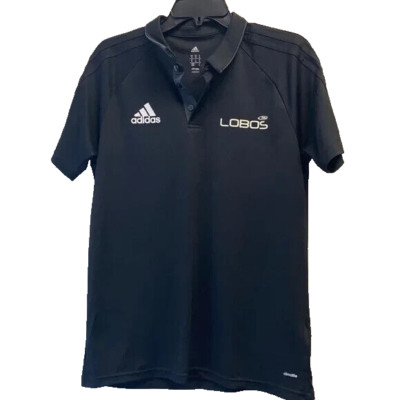 Adidas Lobos Mens M Golf Polo Shirt Climalite Short Sleeve Logo Black ...