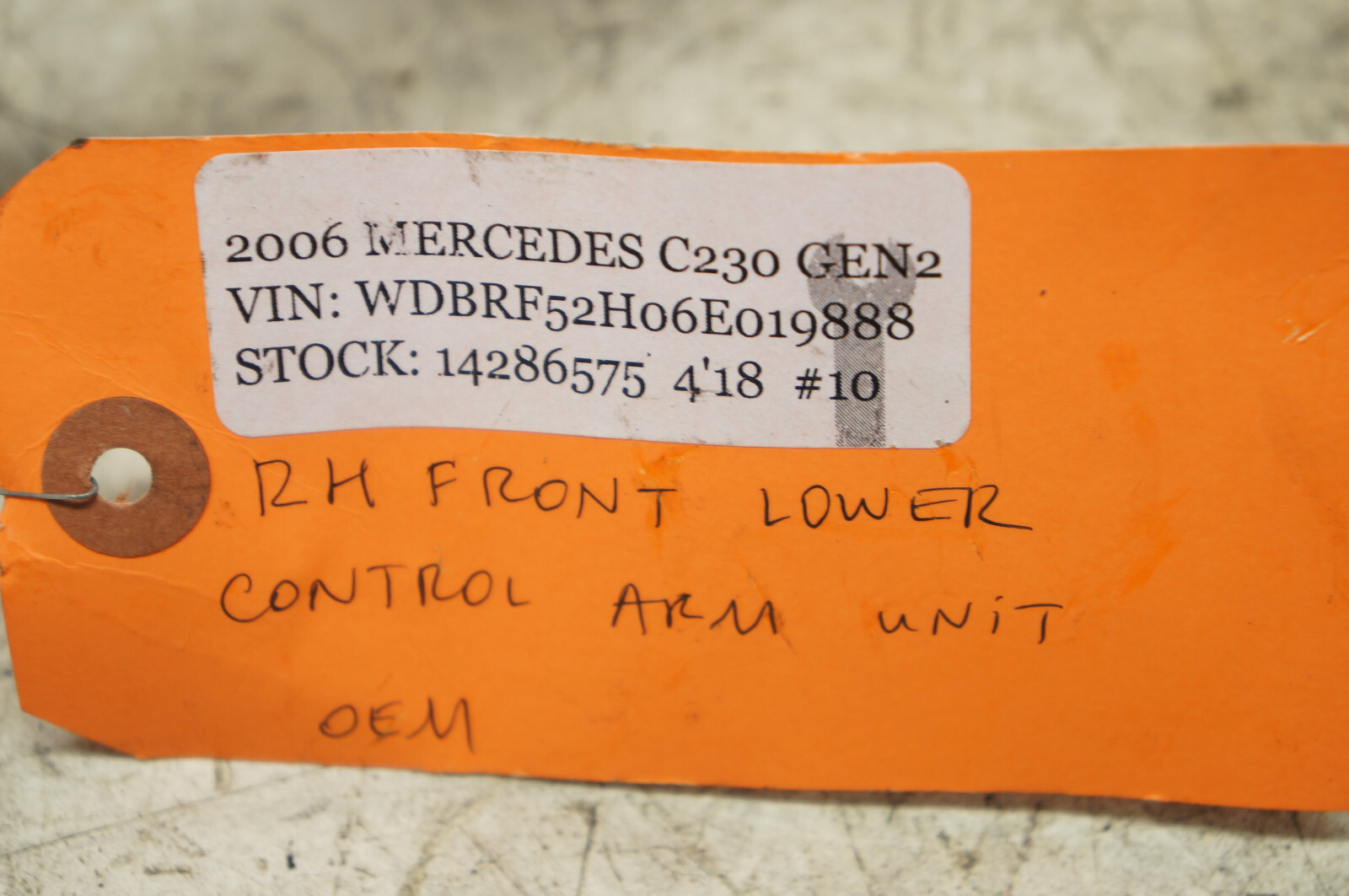 05 07 MERCEDES C230 GEN2 RH RIGHT FRONT LOWER CONTROL ARM UNIT OEM EBay 05-07-mercedes-c230-gen2-rh-right-front-lower-control-arm-unit-oem-ebay