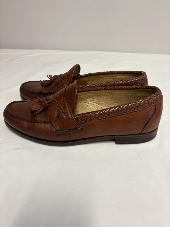 Allen Edmonds Maxfield Braided Tassel Loafers Brown 9 D, 47716 Men's ...
