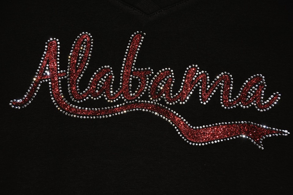 Alabama rhinestone glitter shirt or tank XS S M L XL XXL 1X 2X 3X 4X 5X ...
