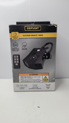DEFIANT 3 GROUNDED OUTLET OUTDOOR TIMER 15A 125V 1250W REMOTE ...